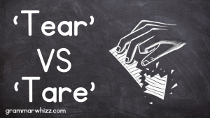 'Tear' or 'Tare' (Differences, Uses, and Examples!) - Grammar Whizz